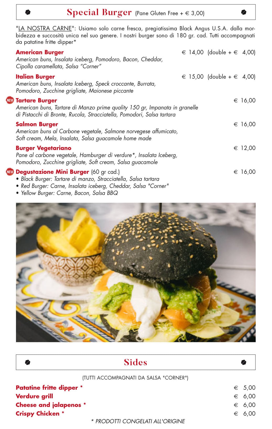 MENU | Corner - Milano zona Nolo